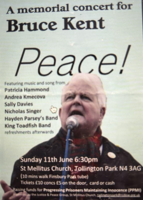 London: Concert dedicated to Bruce Kent | ICN